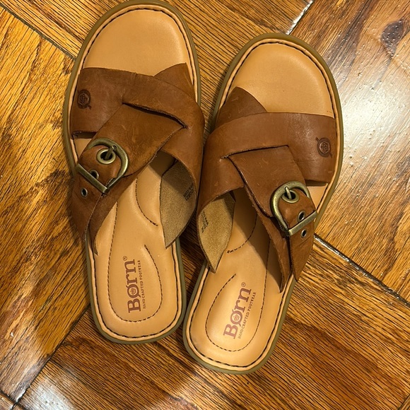Born | Shoes | Born Size 6 Leather Slide On Sandals | Poshmark